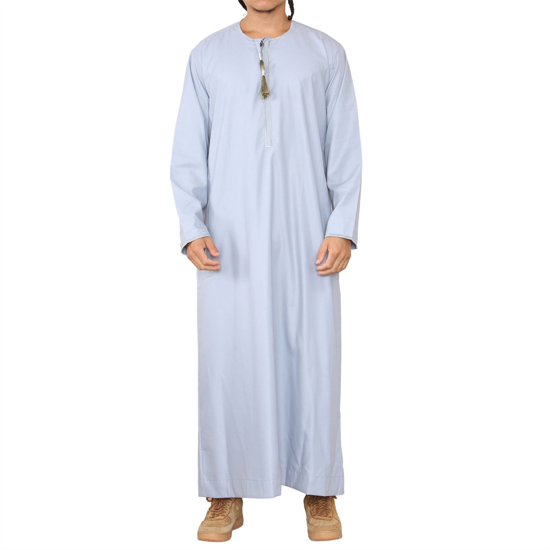 Mens Thobe Jubba Islamic Clothing Muslim Kaftan Emirati Omani Robe Ara ...