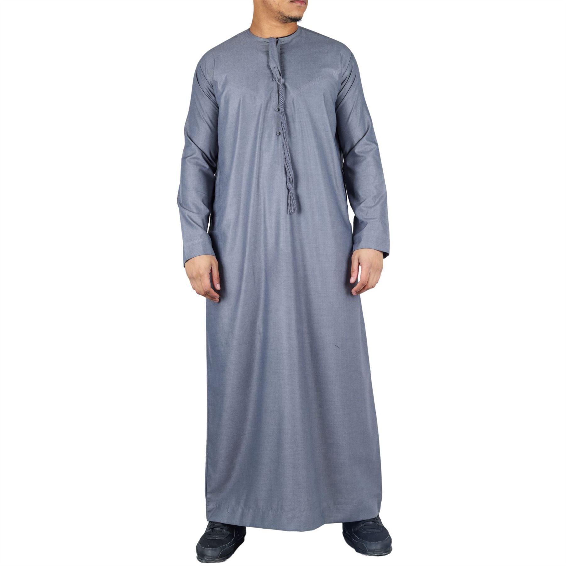 Men's Thobe Emirati Omani Jubba Islamic Clothing Muslim Kaftan Eid Rob ...
