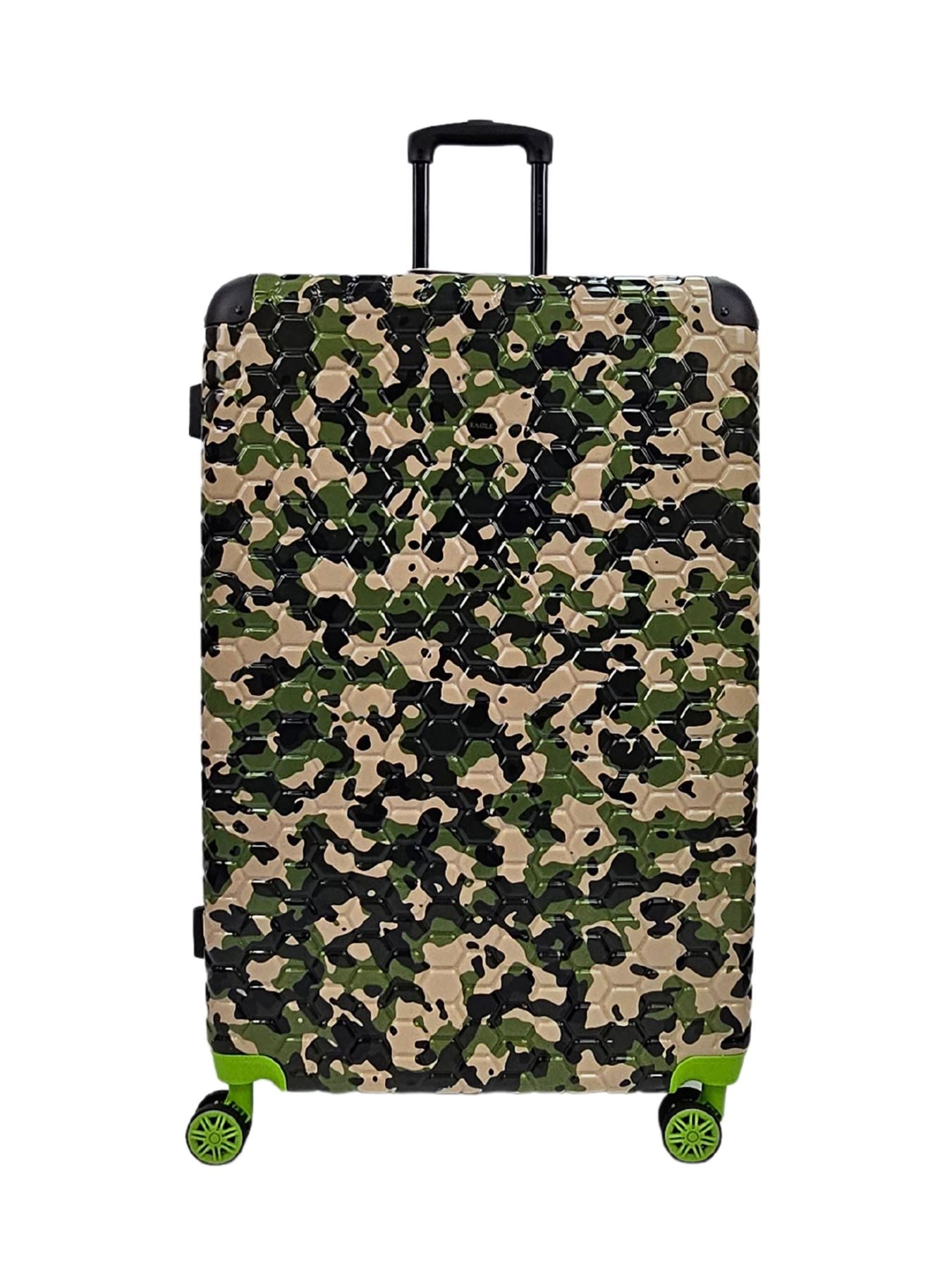 Camo Print Hard Case Shell Suitcase Carry On Cabin Check In Combinatio ...