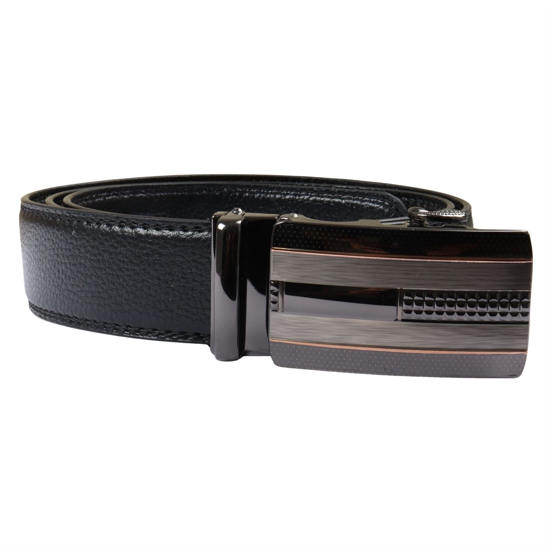 Men’s Leather Automatic Click Buckle Adjustable Ratchet Belt ...